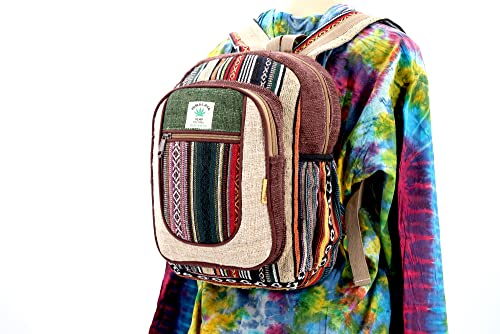 Unique design Hemp Backpack Small Backpack Hippie Backpack Festival Backpack Hiking Backpack 100% Hemp|100 VEGAN| FAIR TRADE | Handmade with Love.