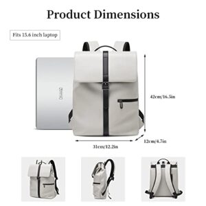 GOLF SUPAGS Laptop Backpack for Men, Business Travel Anti Theft Slim Durable Laptop Daypack, Water Resistant College School Computer Bag Fits 15.6 Inch Laptop and Notebook(Off-White)