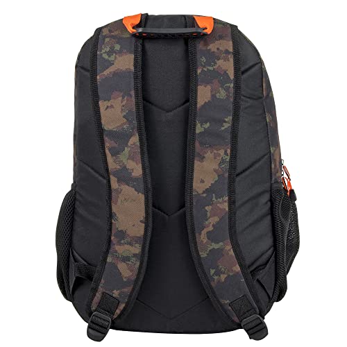 Skateboard Laptop Backpacks for School, Travel, and Work – Multipocket Skater Backpacks with Straps (Camo)