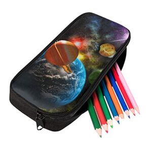 TOADDMOS Universe Planet Galaxy Backpacks for Teens Boy School Backpack with Lunch Bag and Pencil Case, 3 Pieces School Bag Set for Kids