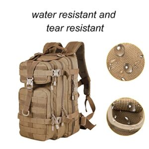 XWLSPORT Small Military Tactical Backpack 30L Assault Backpack Tactical Bag Coyote