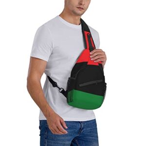 AMRANDOM Sling Bag Sling Backpack Crossbody Chest Bag Daypack for Hiking Travel (Black Lives Matter Flag African American Flag)