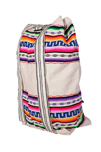 Mandina Fine Wools / White-Andean Motifs Cotton Fabric Multipurpose Backpack