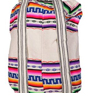 Mandina Fine Wools / White-Andean Motifs Cotton Fabric Multipurpose Backpack