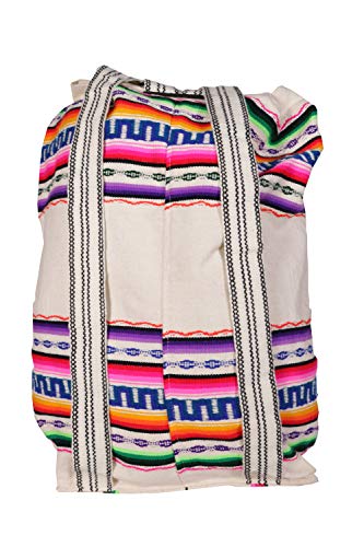 Mandina Fine Wools / White-Andean Motifs Cotton Fabric Multipurpose Backpack