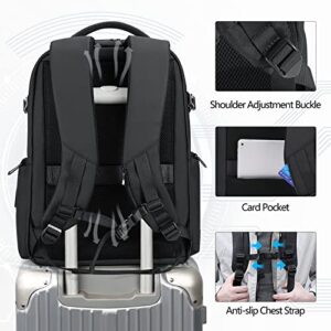 FENRUIEN 15.6 Inch Large Laptop Backpack for Men 3-layer Protection Waterproof USB Business Work Casual Day Pack Lightweight Daily Bag College Backpack