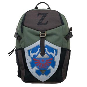 Nintendo Zelda Video Game Link Shield Green Canvas Backpack