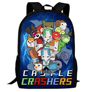 castle-pink-knight-crasher unisex men women backpack shoulder bags knapsack boys girls laptop outdoor