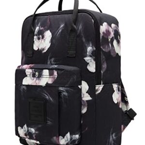 HotStyle BESTIE Floral Backpack, Stylish Bag for College Travel Work Everyday, Black