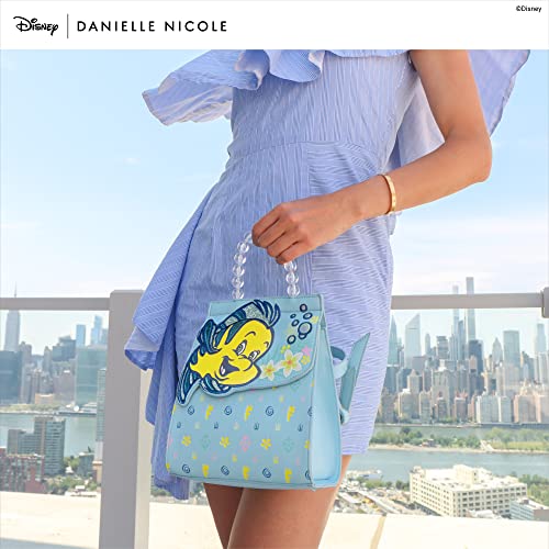 Danielle Nicole Disney Flounder Backpack, Monogram Small Handbag Purse, Multi-Colored, Standard