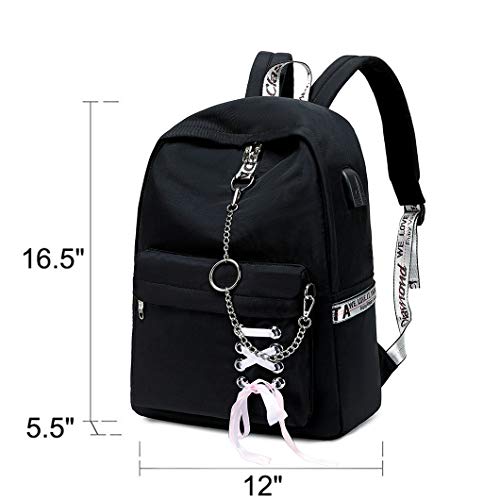 Hey Yoo HY760 Cute Casual Hiking Daypack Waterproof Bookbag School Bag Backpack for Girls Women