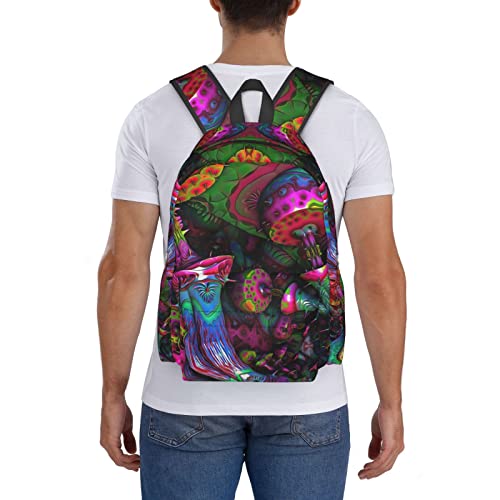 Trippy Mushroom Backpack 3d Anime Bookbag Large Capacity Laptop Backpacks Lightweight School Bag For College Students Travel Girls Boys