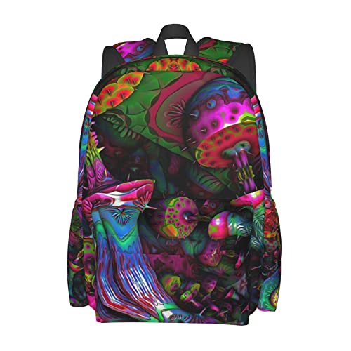 Trippy Mushroom Backpack 3d Anime Bookbag Large Capacity Laptop Backpacks Lightweight School Bag For College Students Travel Girls Boys