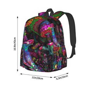 Trippy Mushroom Backpack 3d Anime Bookbag Large Capacity Laptop Backpacks Lightweight School Bag For College Students Travel Girls Boys