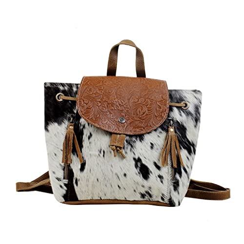 Myra Bag Must Have Backpack Upcycled Cowhide & Leather S-2843