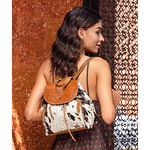 Myra Bag Must Have Backpack Upcycled Cowhide & Leather S-2843