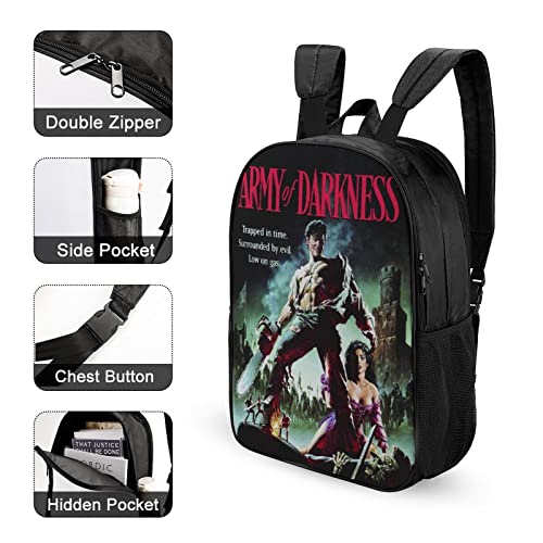 AAsh VS The Evil Dead Backpack, double-sided dual-use backpack, suitable for daily work travel laptop backpack (17 inches)