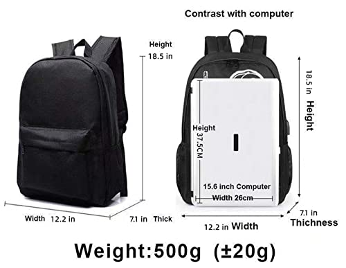 GENGX WesQi Neymar JR Waterproof School Bookbag-PSG Wear Resistant Laptop Bag Durable Travel Daypack for Boys