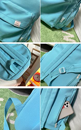 Kawaii Backpack Aesthetic Backpacks Back to School Supplies Aesthetic School Supplies for Teen Girls Women Mochila (Green)