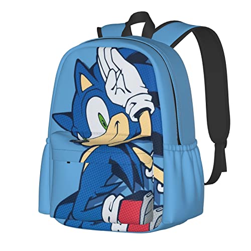 Youth Lightweight Backpack, Cartoon Hedgehog Large Capacity Laptop Backpack