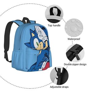 Youth Lightweight Backpack, Cartoon Hedgehog Large Capacity Laptop Backpack