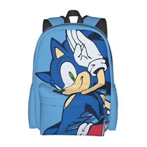 Youth Lightweight Backpack, Cartoon Hedgehog Large Capacity Laptop Backpack