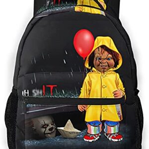 Horror Movie Chu-CKY Backpack Laptop Travel Bag Durable Waterproof for School College Student Knapsack