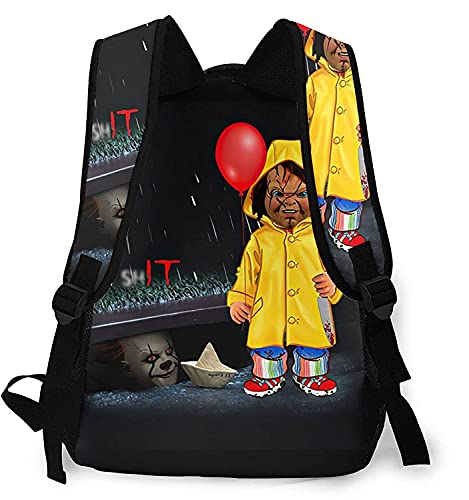 Horror Movie Chu-CKY Backpack Laptop Travel Bag Durable Waterproof for School College Student Knapsack