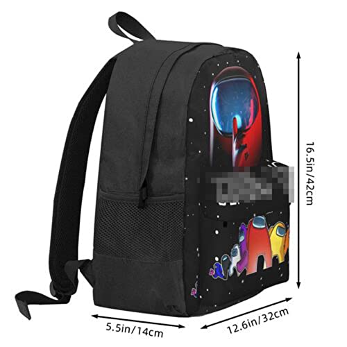 Cartoon Pattern Book bag For Men Women Game Backpack Cartoon Handbag Laptop Backpacks Computer Bag Gift Men Women Durable Black