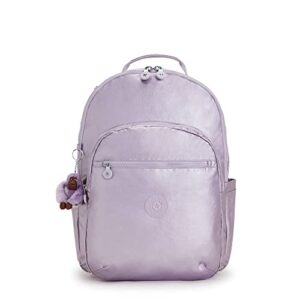 kipling seoul extra large metallic 17″ laptop backpack orchid metallic