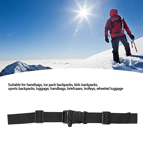 Jenngaoo Backpack Sternum Strap, Black Adjustable Backpack Strap Kids School Bag Non Slip Backpack Straps for Universal Outdoor Mountaineering Bag