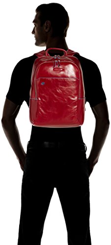 Piquadro Computer Backpack with Padded Ipad/Ipadmini Compartment, Red, One Size