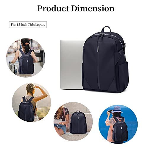 GOLF SUPAGS Carry on Backpack Expandable Travel Backpack for Women Student Lightweight Daypack Fits 15 Inch Notebook