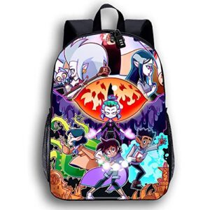 Mollly Gift The Anime owl backpack Unisex Backpack The Owl House Merch with Stickers password lock Phone Grips