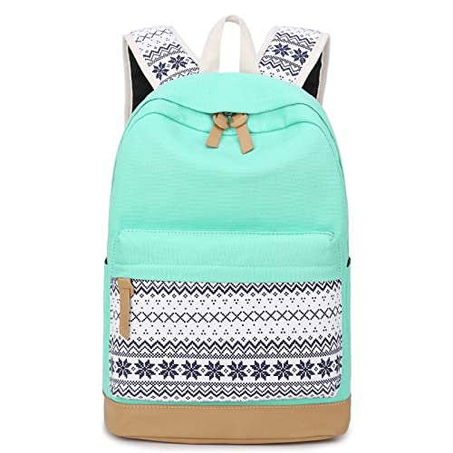 School Backpacks for Teen Girls Lightweight Canvas Backpack Bookbags Set Medium