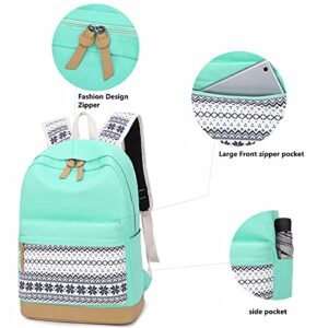 School Backpacks for Teen Girls Lightweight Canvas Backpack Bookbags Set Medium