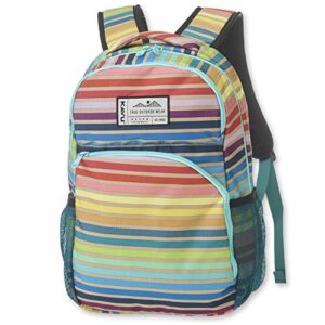 kavu packwood backpack with padded laptop and tablet sleeve – summer stripe