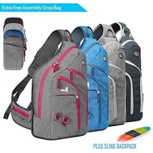 Plus Oversized Sling Backpack for Women, Durable Crossbody Backpack One Shoulder Backpack Daypack 28L