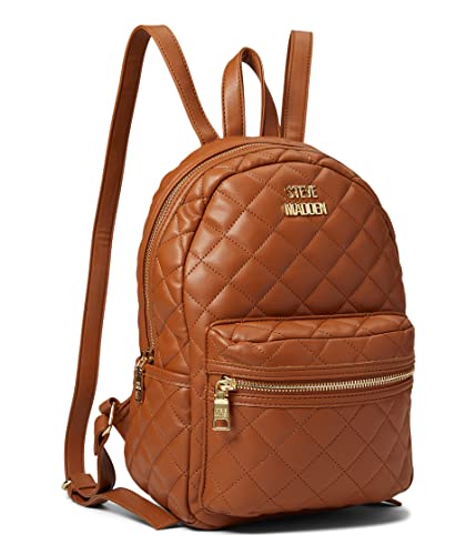 Steve Madden Mia Quilted Backpack Cognac One Size