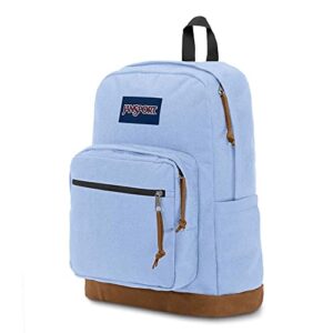 JanSport Right Pack Backpack - School, Travel, Work, or Laptop Bookbag with Leather Bottom, Hydrangea