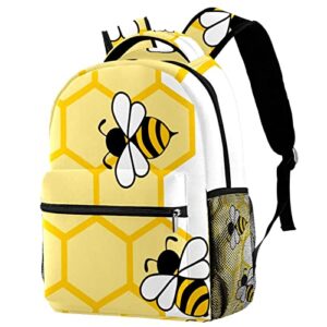 school backpack travel backpack,boy girl backpack,cartoon honey bees,outdoor sports rucksack casual daypack