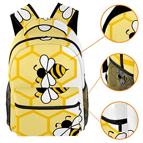 School Backpack Travel Backpack,Boy Girl Backpack,cartoon honey bees,Outdoor Sports Rucksack Casual Daypack