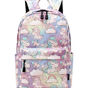 Abshoo Cute Lightweight School Boobag Kids Unicorn Backpacks for Girls Backpacks with Lunch Bag (B Unicorn Rainbow)