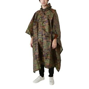 rothco r/s poncho, woodland digital camo