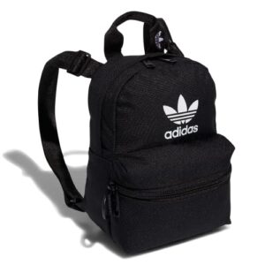 adidas originals trefoil 2.0 mini backpack small travel bag, black/white, one size