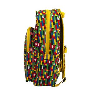 LEGO Heritage Classic Kids School Backpack Bookbag, for Travel, On-the-Go, Back to School, Boys and Girls, with Adjustable Padded Straps and Fun patterns, Brick Wall