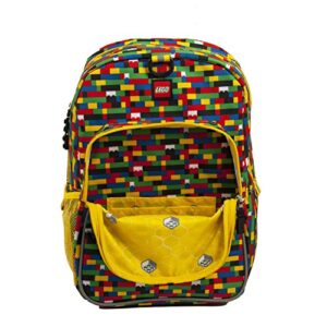 LEGO Heritage Classic Kids School Backpack Bookbag, for Travel, On-the-Go, Back to School, Boys and Girls, with Adjustable Padded Straps and Fun patterns, Brick Wall