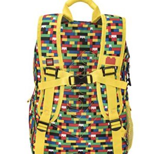 LEGO Heritage Classic Kids School Backpack Bookbag, for Travel, On-the-Go, Back to School, Boys and Girls, with Adjustable Padded Straps and Fun patterns, Brick Wall