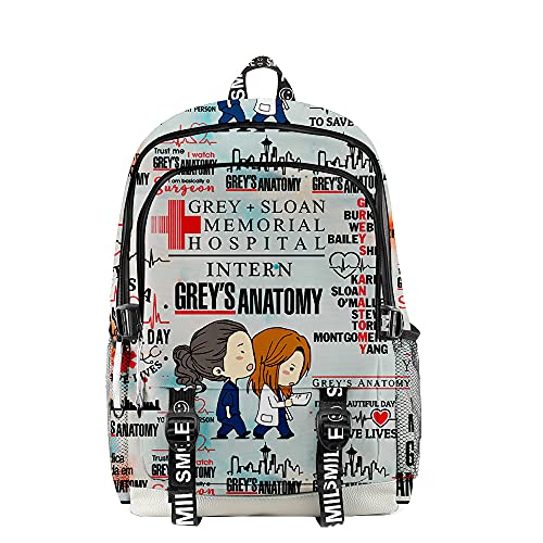 Greys Anatomy Merch Merch Backpack multicolour Oxford School Bag Cool Teenager Child Bag Travel Backpack (3.1)