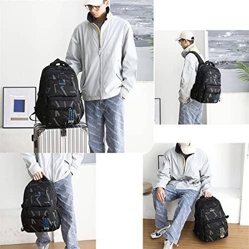 Travel Backpack Laptop Backpacks Men Women Water Resistant College School Bookbag Dark Blue